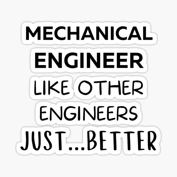 "Mechanical Engineer" Sticker for Sale by Engineerclubs | Redbubble