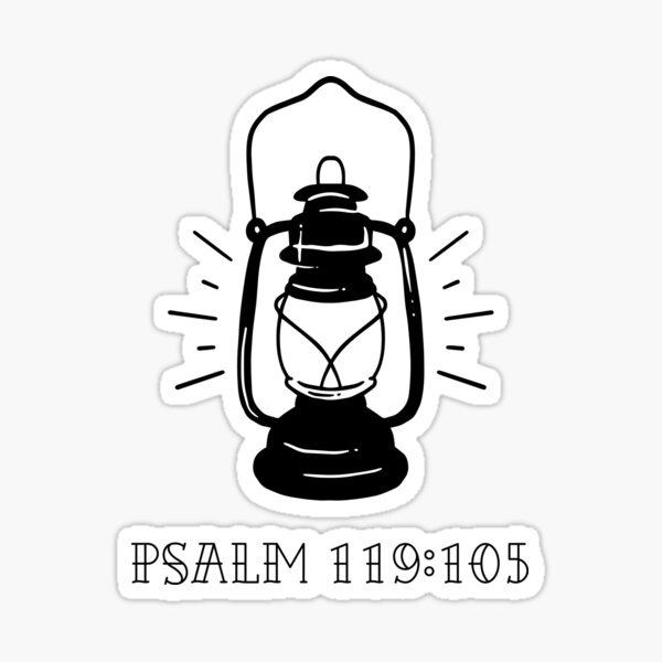 "Lantern Traditional Tattoo Psalm 119:105" Sticker for Sale by ...