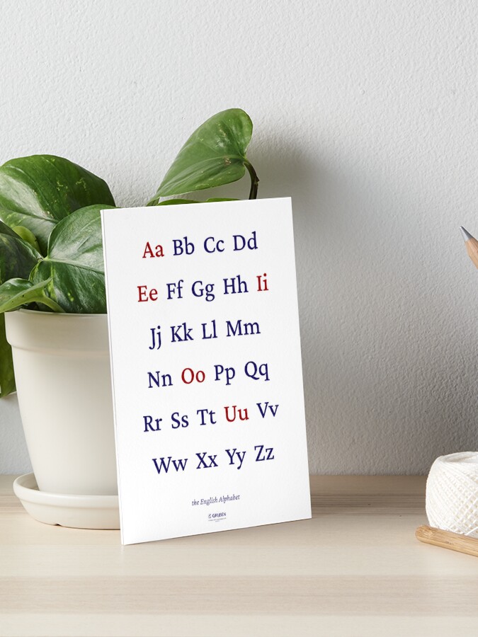 "English alphabet A to Z" Art Board Print for Sale by Grijben | Redbubble