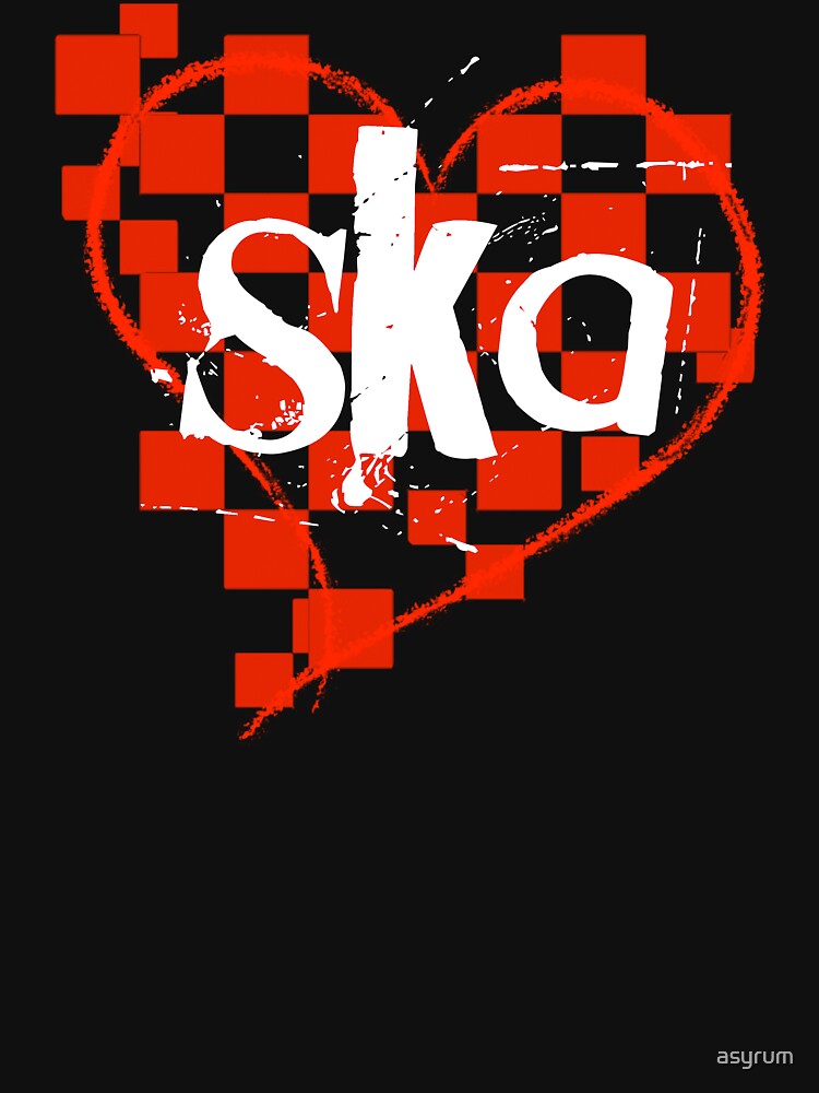 "ska : checkered heart" T-shirt for Sale by asyrum | Redbubble | music ...