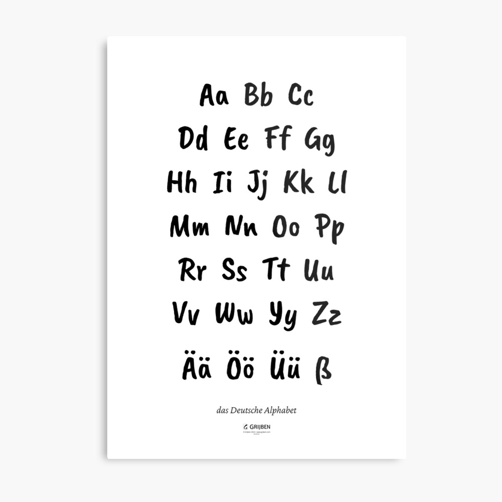 German Alphabet Chart