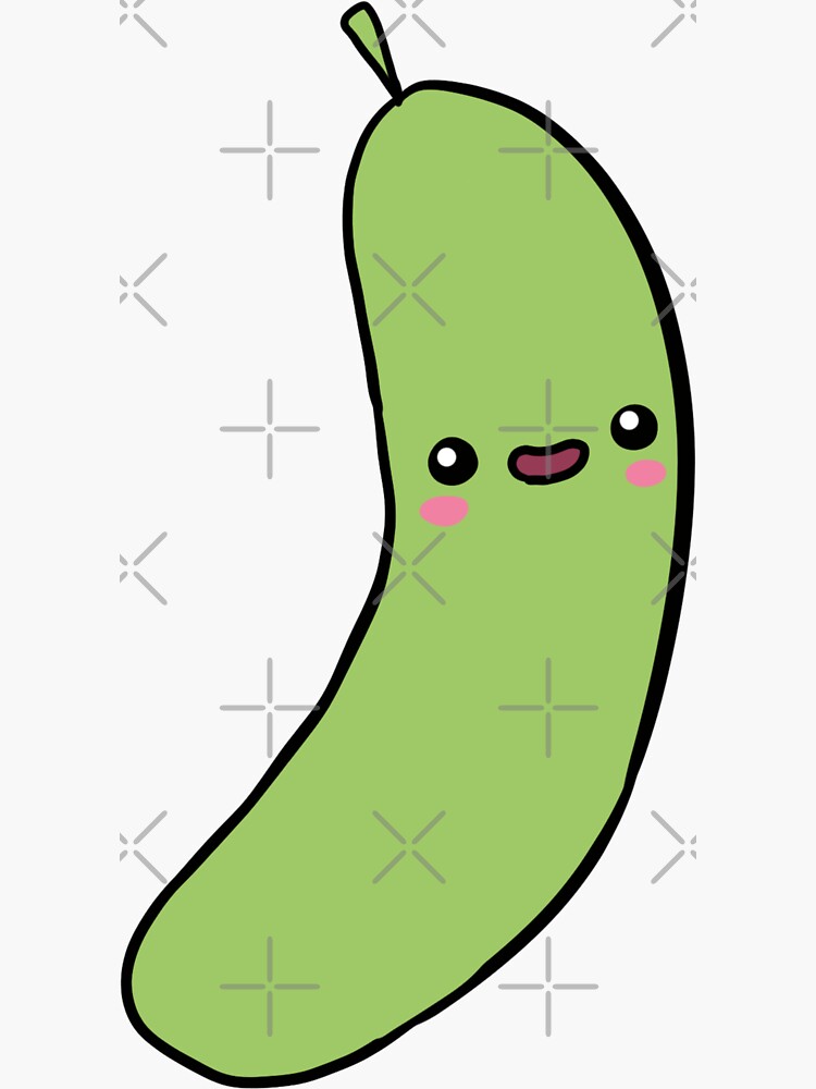 "Kawaii cucumber illustration " Sticker for Sale by Yarafantasyart ...