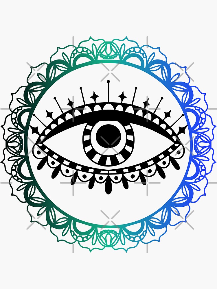 ""Ward Off the Evil Eye" " Sticker for Sale by ReaRealight | Redbubble