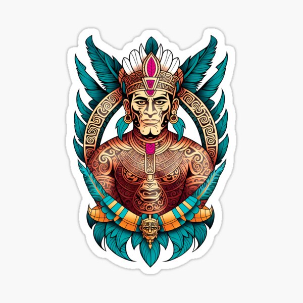"Mayan God Art" Sticker for Sale by CropWear | Redbubble