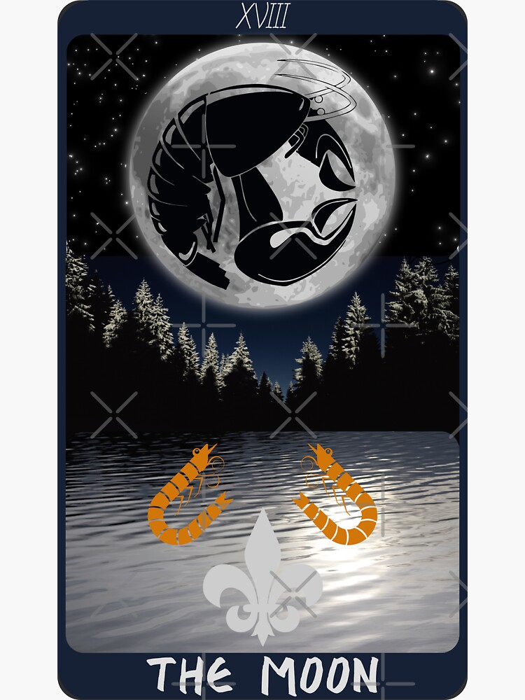 "Thought-provoking Tarot Card The Moon" Sticker for Sale by ...