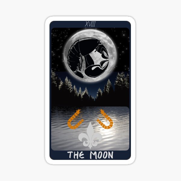 "Thought-provoking Tarot Card The Moon" Sticker for Sale by ...