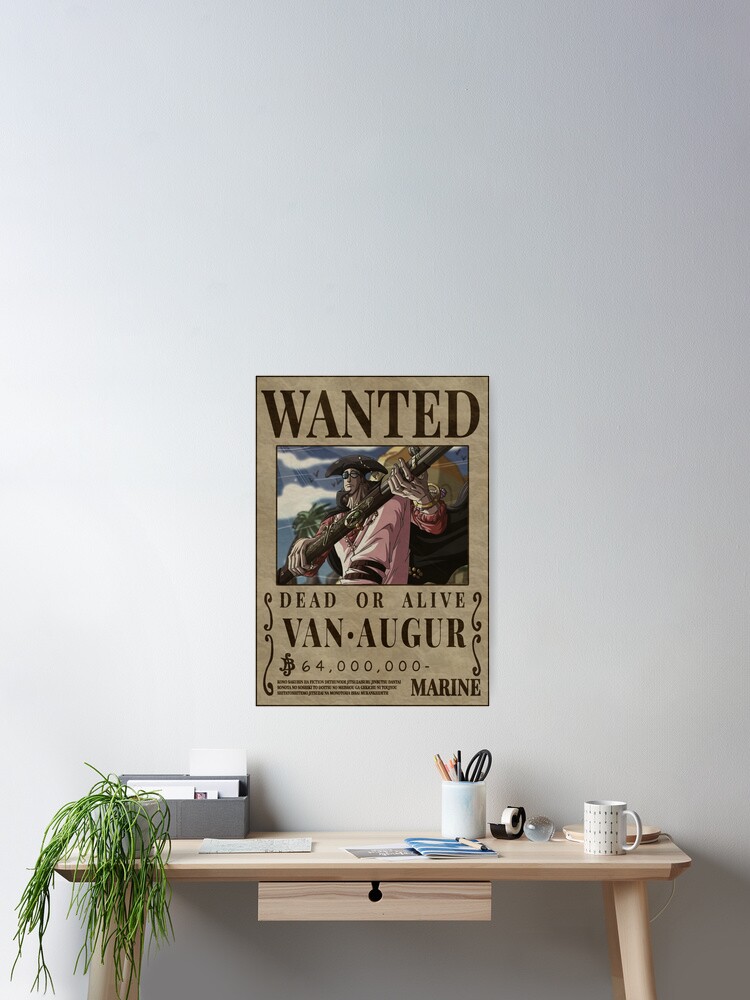 "One Piece Van Augur Bounty Wanted" Poster for Sale by One Piece Bounty ...
