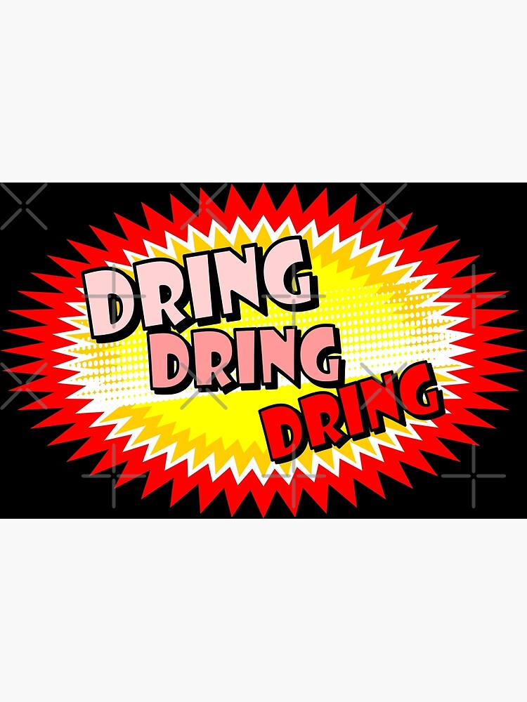 Lámina metálica «Onomatopeya Dring Dring Dring usada en cultura cómica» de MegaSitioDesign ...