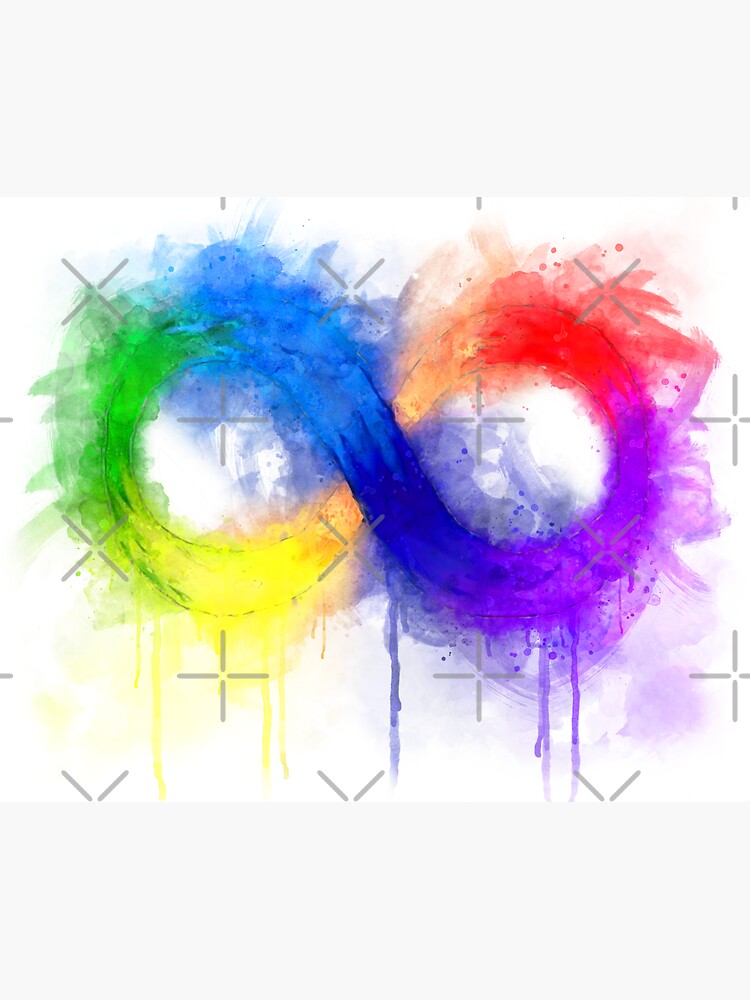 "Autism Infinity Symbol Watercolour" Sticker for Sale by GeorgeStark ...