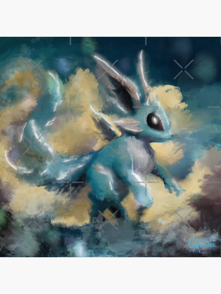 "Fox of Water Evolution Video Game Inspired Art" Sticker for Sale by ...