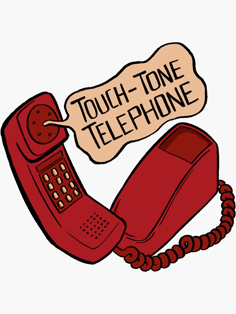 "Touch-Tone Telephone" Sticker for Sale by ElbowStuff | Redbubble