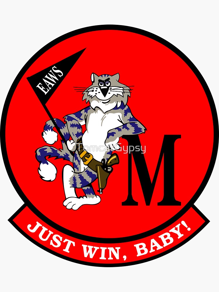 "F-14 Tomcat - Just Win, Baby! [RED] Clean Style" Sticker for Sale by TomcatGypsy | Redbubble