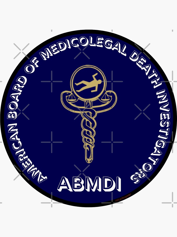 "American Board of Medicolegal Death Investigators (ABMDI)" Sticker for ...