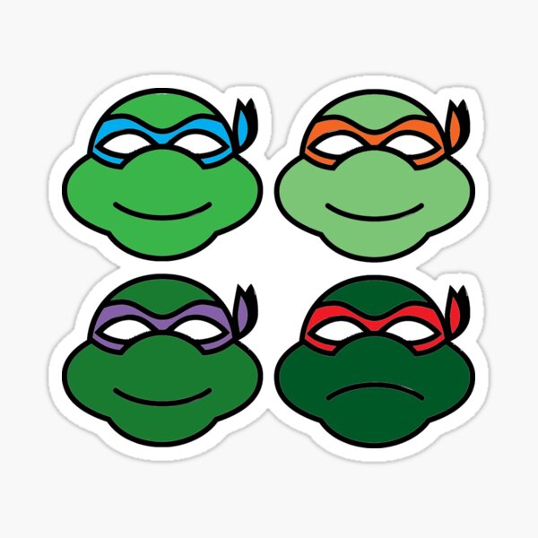 "TMNT Emoji" Sticker for Sale by ForrestFire | Redbubble