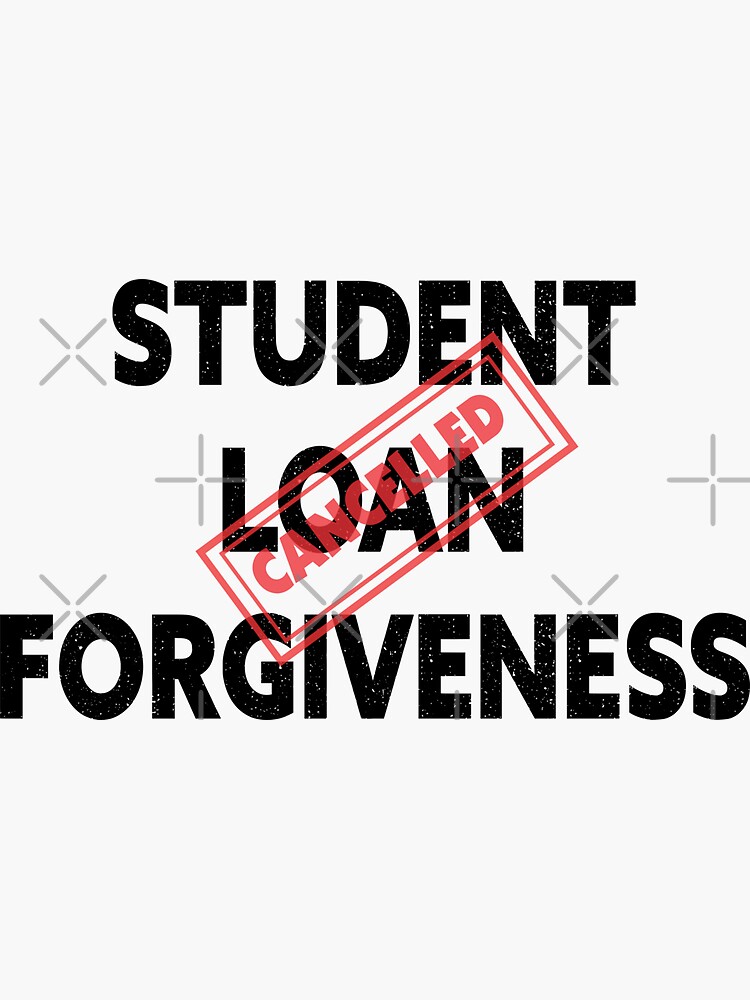 "student loan forgiveness" Sticker for Sale by Guili arts ⭐⭐ | Redbubble