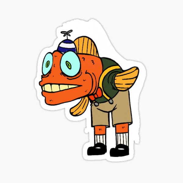 "Nerdy fish " Sticker for Sale by killdrool | Redbubble