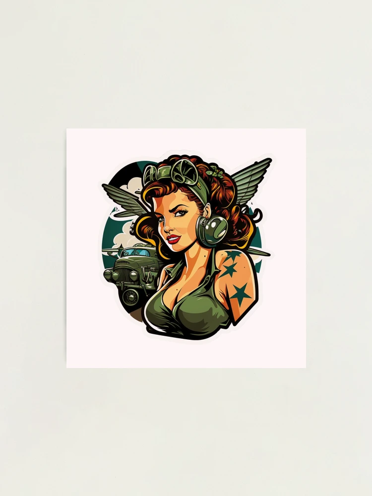 Wwii Army Pin Up Girl 1945 Print World War II Pinup Girl Donna Reed