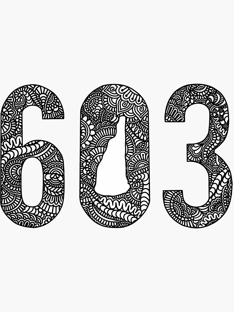 "603 Doodle" Sticker for Sale by abcdefgabbyhi | Redbubble