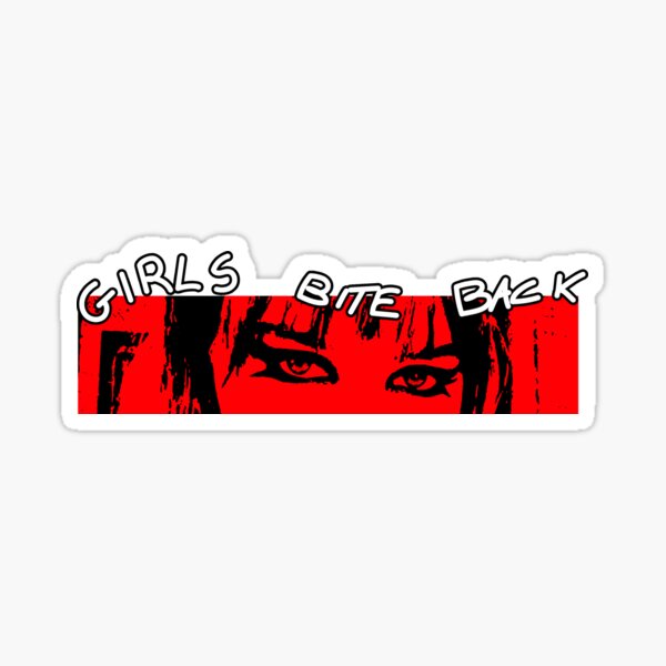 "Girls Bite Back" Sticker for Sale by daliademarte | Redbubble
