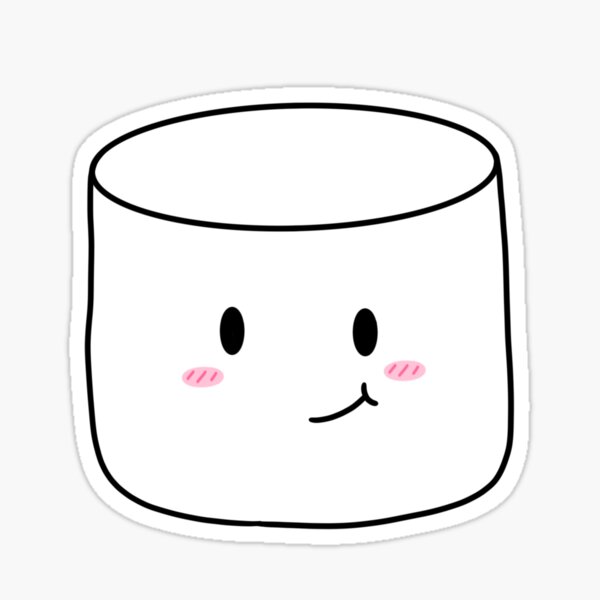 "Cute Marshmallow" Sticker for Sale by SpaceDiver-001 | Redbubble