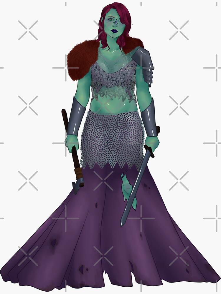The Half Orc Princess Sticker For Sale By Avalonunmuzzled Redbubble