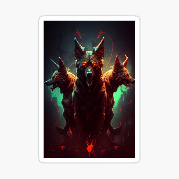 "Hellhounds" Sticker for Sale by DigitizedArt | Redbubble