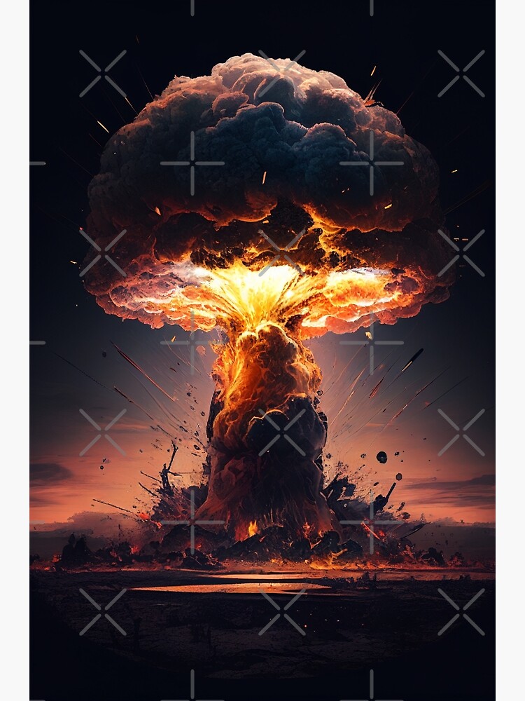 Nuclear Explosion Premium Matte Vertical Poster