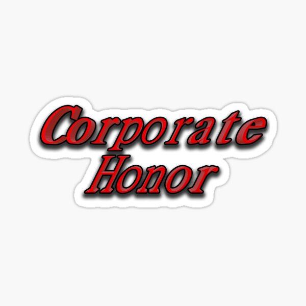"Corporate Honor Logo" Sticker for Sale by Matthew Lind | Redbubble
