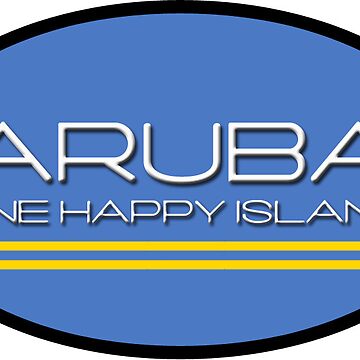 "Oval Aruba Flag Sticker" Sticker for Sale by birdiesartshop | Redbubble
