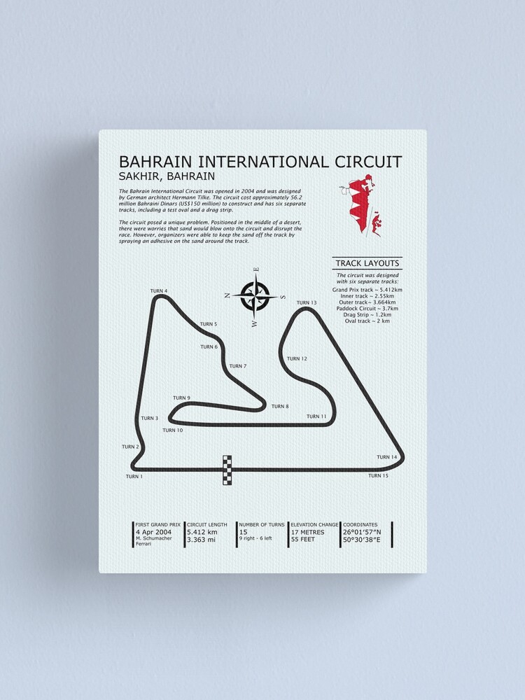 "The Bahrain International Circuit" Canvas Print for Sale by rogue ...