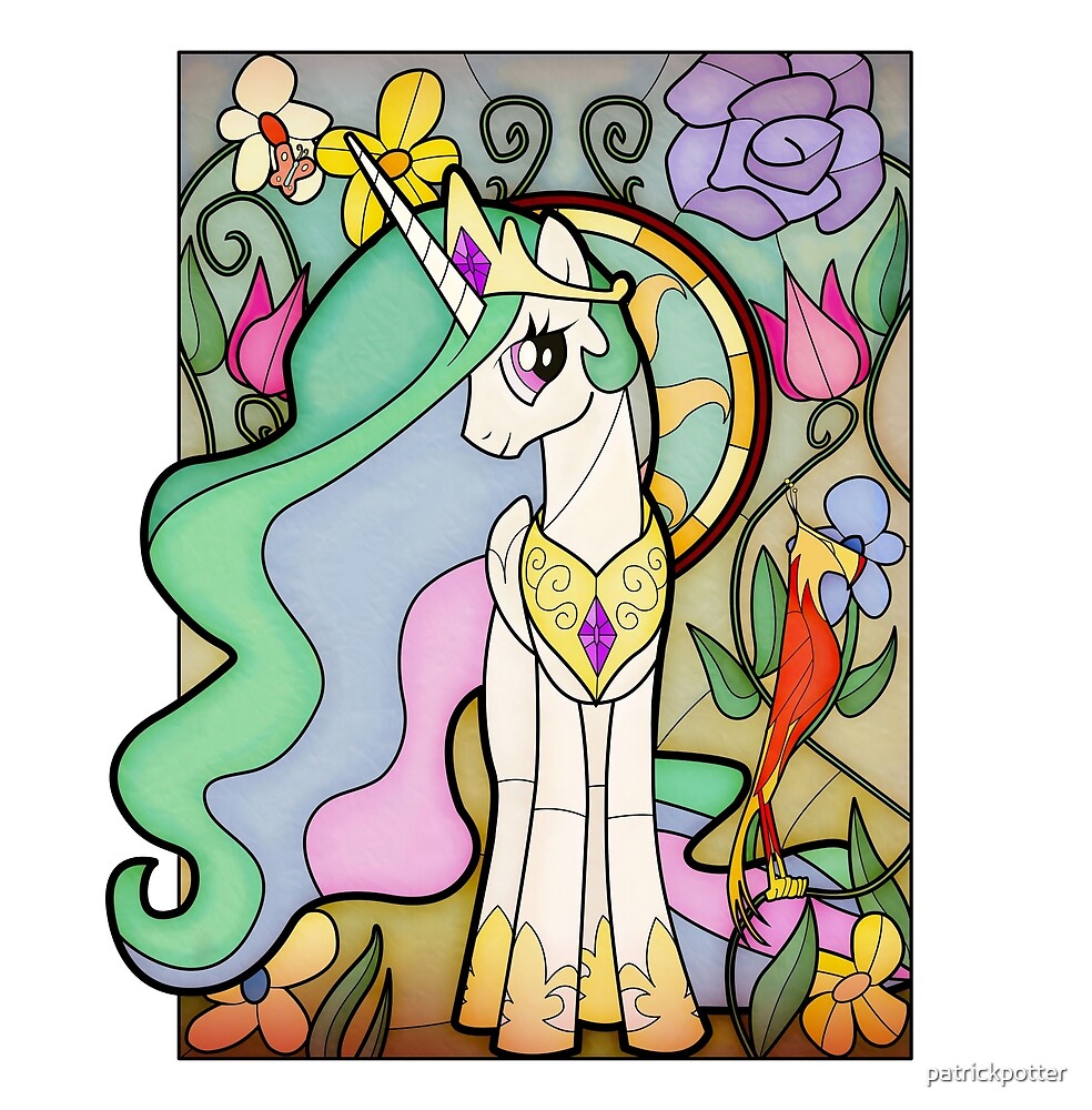 "Princess Celestia Stained Glass - MLP Friendship is Magic" by ...