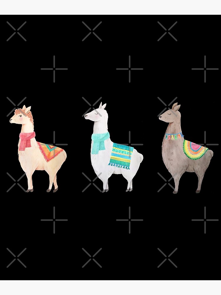 "3 Llamas" Poster by Essenti4lgoods | Redbubble