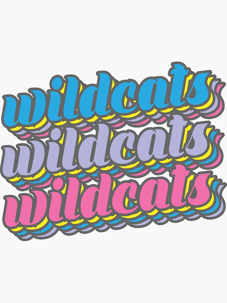 "Retro Wildcats Sticker" Sticker by emmakumer | Redbubble