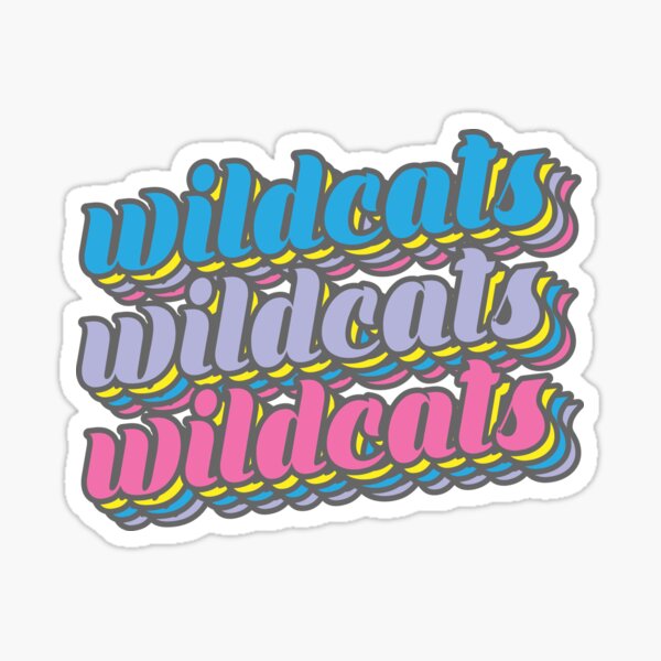 "Retro Wildcats Sticker" Sticker by emmakumer | Redbubble
