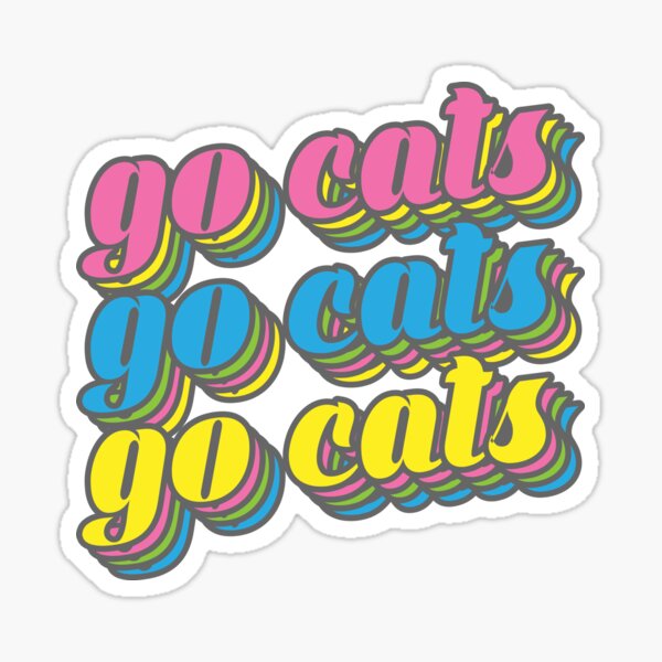 "90s Cats Design" Sticker for Sale by emmakumer | Redbubble