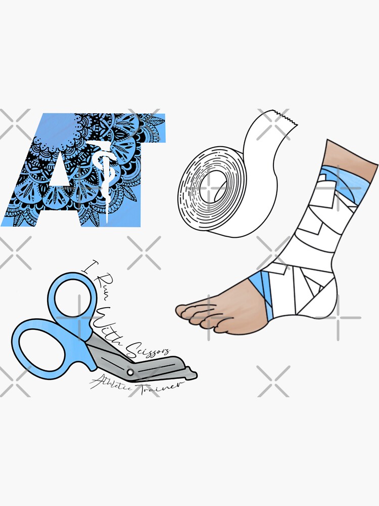 "Light blue athletic training stickers" Sticker for Sale by Cyd-AT ...