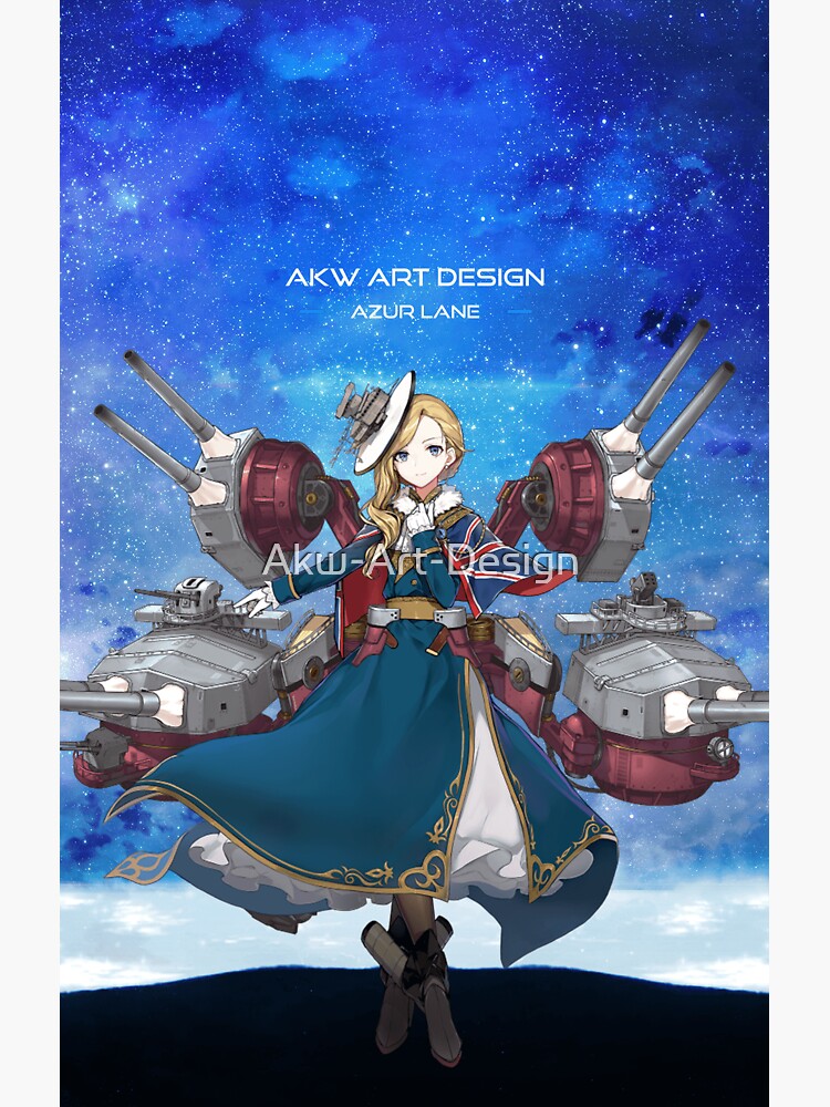 Hood》 Azur Lane || HMS Royal Navy " Sticker for Sale by Akw-Art-Design ...