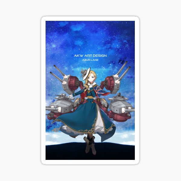 Hood》 Azur Lane || HMS Royal Navy " Sticker for Sale by Akw-Art-Design ...