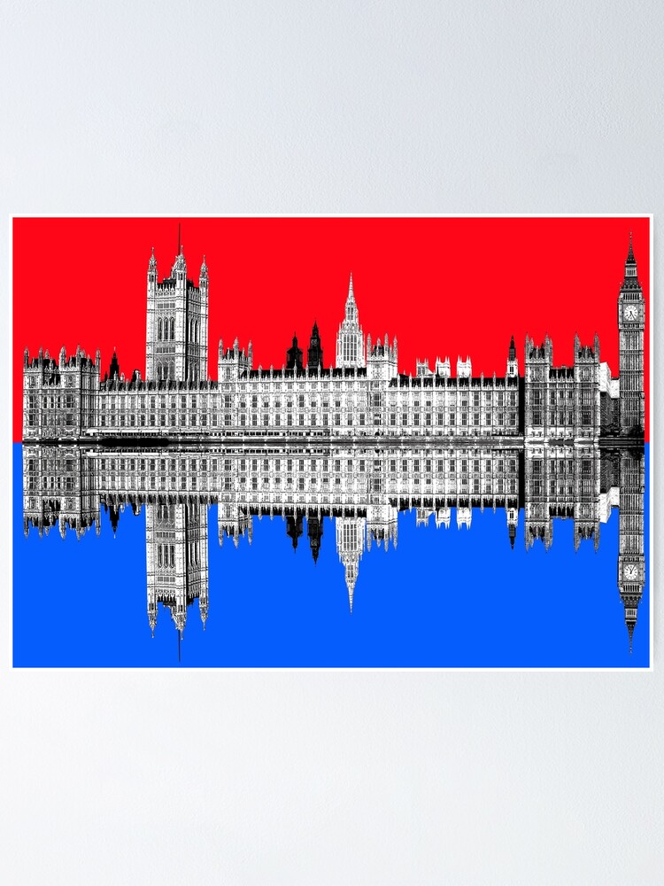 "Palace Of Westminster - Red" Poster by garyhogben | Redbubble