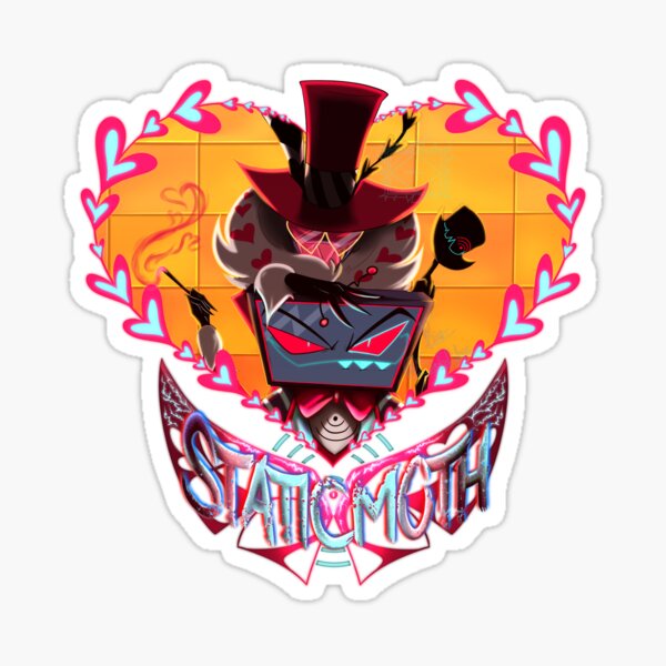 "Vox and Valentino- Staticmoth " Sticker for Sale by SinfulVox | Redbubble