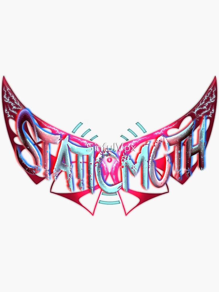 "Hazbin Hotel Staticmoth Logo" Sticker for Sale by SinfulVox | Redbubble