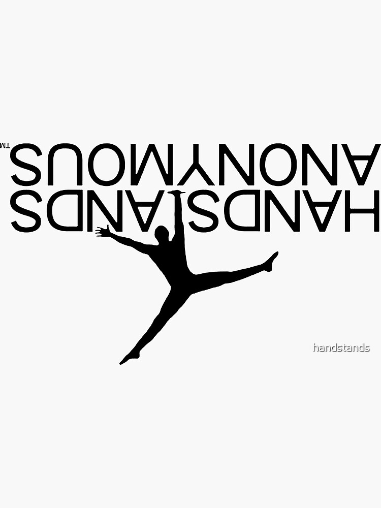 "Handstand Anonymous black (upside down)" Sticker for Sale by ...