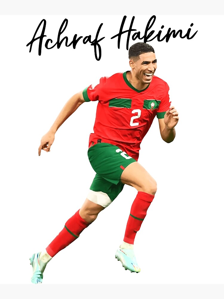 Poster for Sale avec l'œuvre « Achraf Hakimi » de l'artiste ...