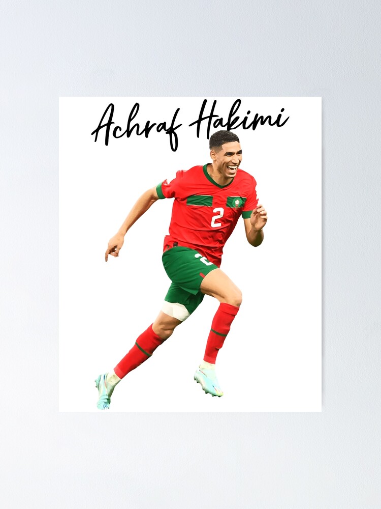 Poster for Sale avec l'œuvre « Achraf Hakimi » de l'artiste ...