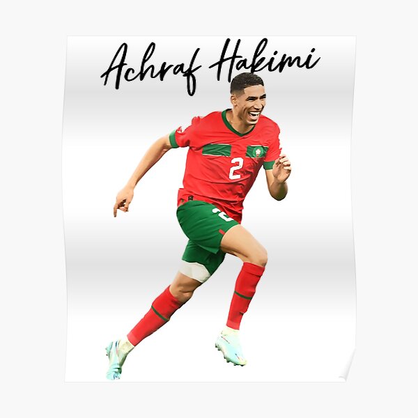 Poster for Sale avec l'œuvre « Achraf Hakimi » de l'artiste ...