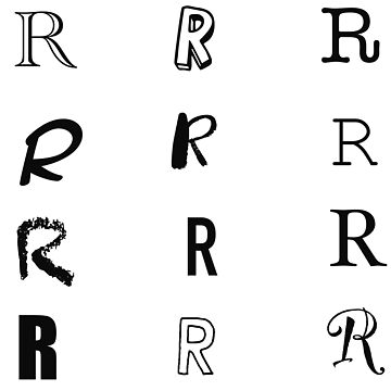 "Letter R text r" Sticker for Sale by Jacostickers | Redbubble