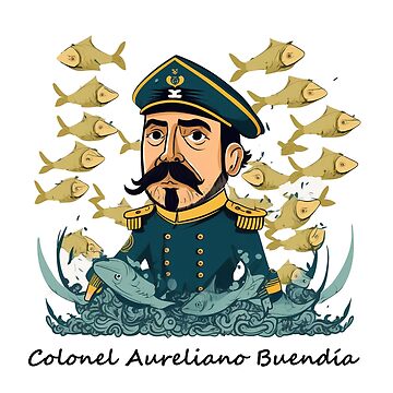 "Colonel Aureliano Buendia - 100 years of solitude" Sticker for Sale by ...