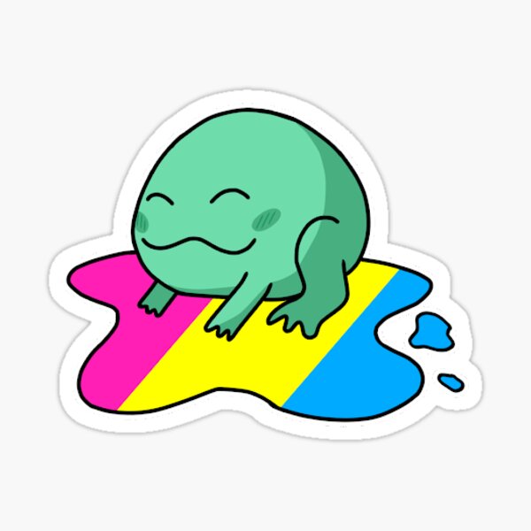 "LGBT frog pansexual flag" Sticker for Sale by poison-dart-art | Redbubble