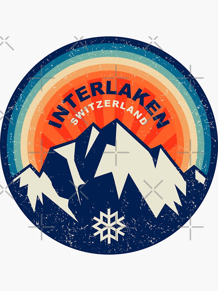 "Interlaken, Switzerland" Sticker for Sale by studio838 | Redbubble