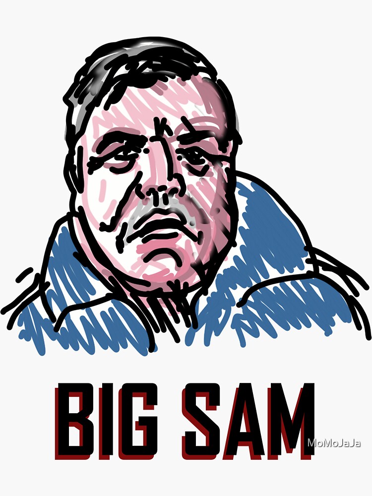 "Big Sam Allardyce" Sticker for Sale by MoMoJaJa | Redbubble